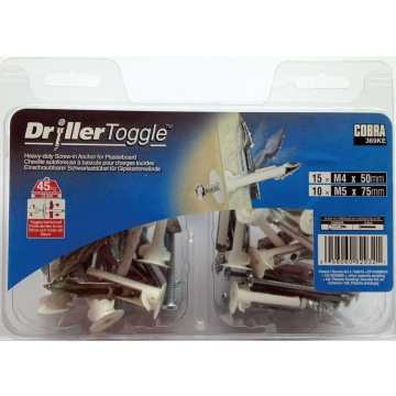 Cobra Driller Toggle Anchor Assorted Pack of 25 | Selco