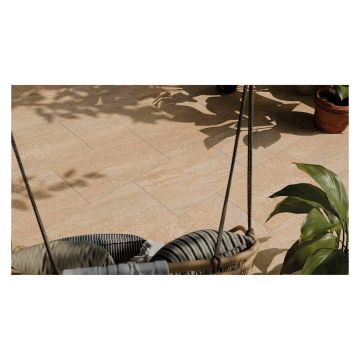 Vitripiazza Anno Lite Buff Porcelain Paving Slabs 900 x 600 x 16mm Pack ...