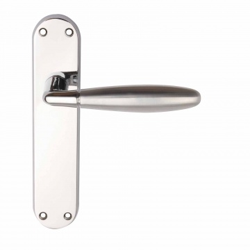 Phoenix Latch Door Handles Polished / Satin Chrome Premier | Selco