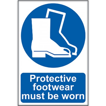 Protective Footwear Sign 200 x 300mm Self Adhesive | Selco