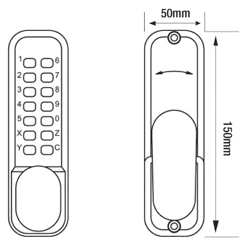 YALE Hold Open Push Button Door Lock | Selco