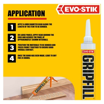 EVO-STIK GRIPFILL™ Solvent-Free Gap Filling Adhesive White 350ml | Selco
