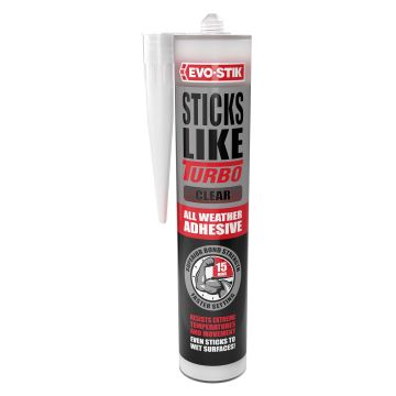 EVO-STIK Sticks Like Turbo All-Weather Grab Adhesive Clear 290ml | Selco